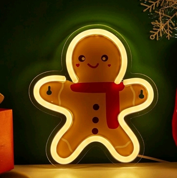 Wall Decor | Neon Gingerbread Man | Poshmark